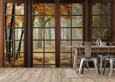 Wall mural Outside the window autumn | Uwalls.com