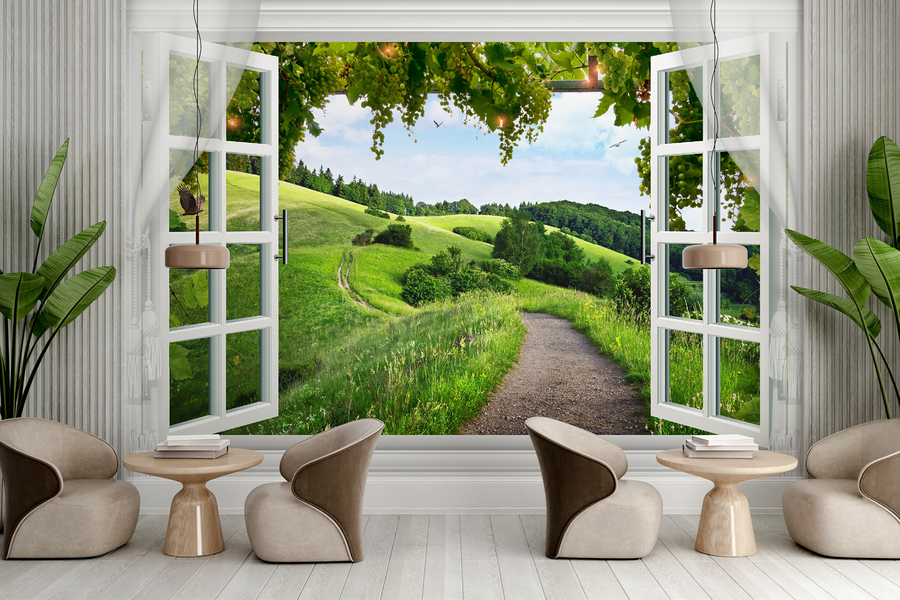 Wall Mural Photo Wallpaper View from the window to the clearing Nr ...
