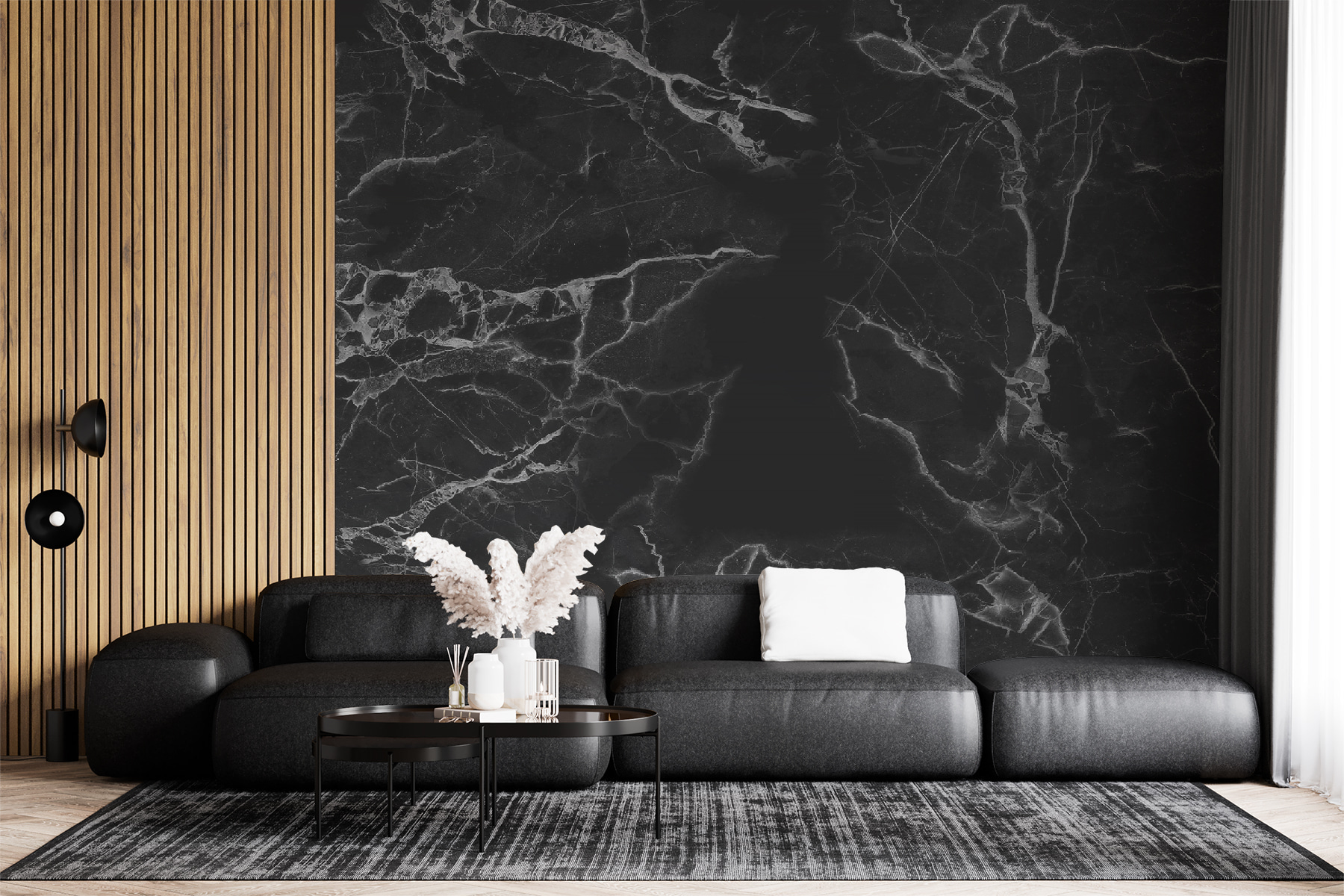 Wall Mural Photo Wallpaper Black Marble Depth Nr. u32084 | Uwalls