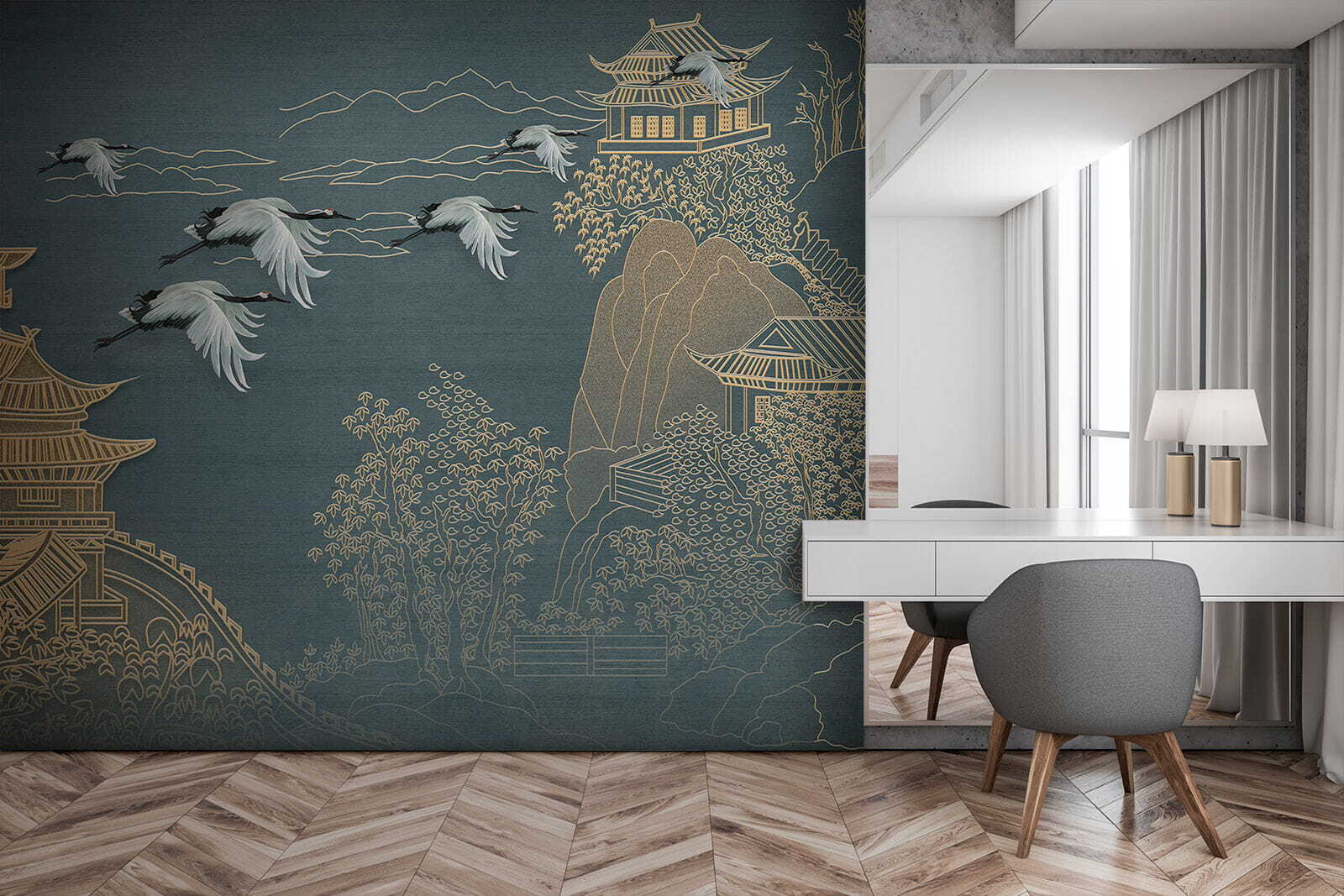Wall Mural Photo Wallpaper Japanese style drawing Nr. u38720 | Uwalls