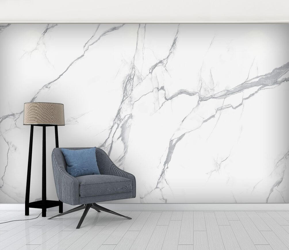Wall mural White marble | Uwalls.com