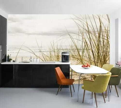 Wall mural Kamysh on the seashore | Uwalls.com