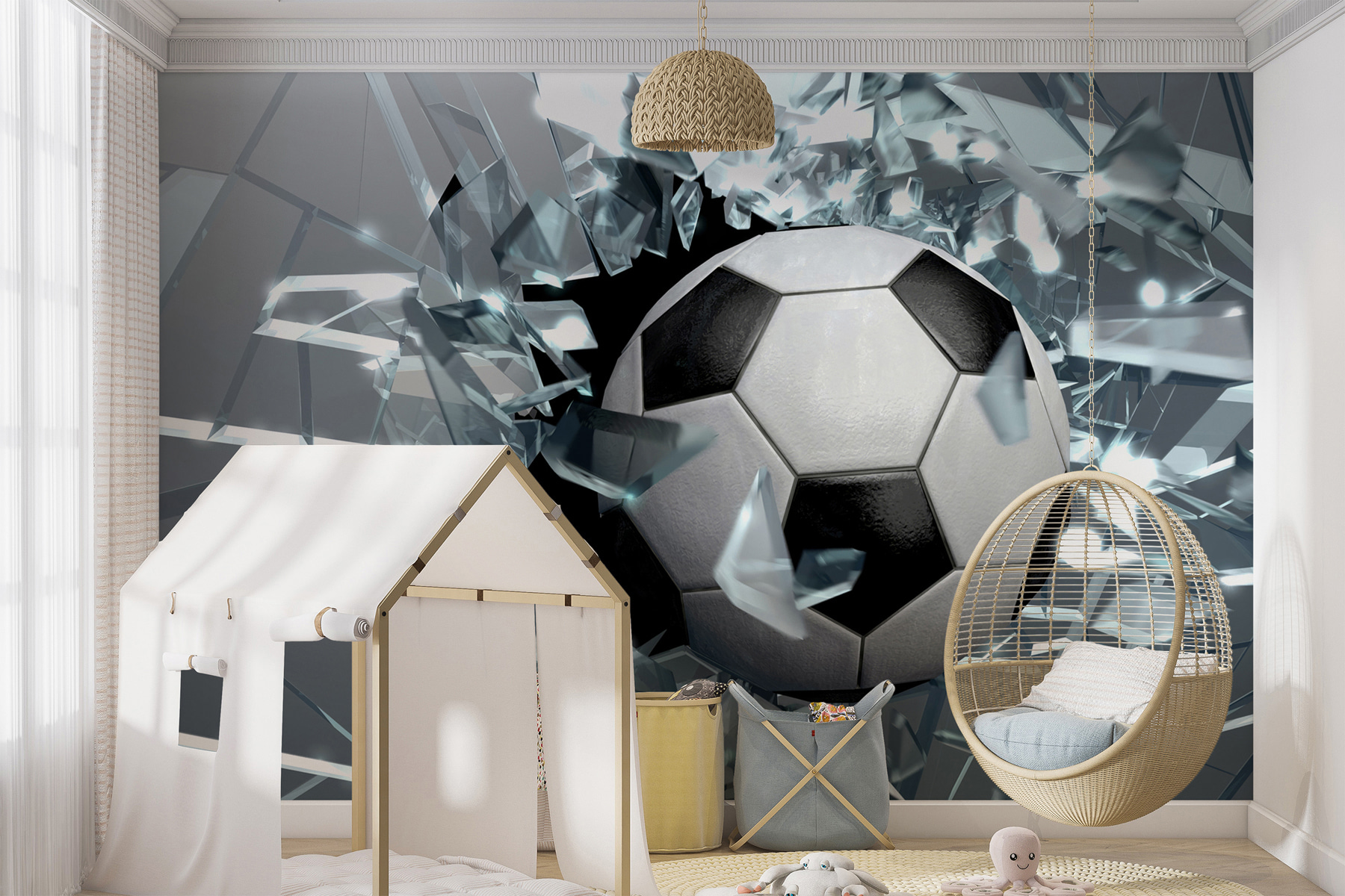 Wall Mural Photo Wallpaper Soccer, football and ball Nr. u64581 | Uwalls