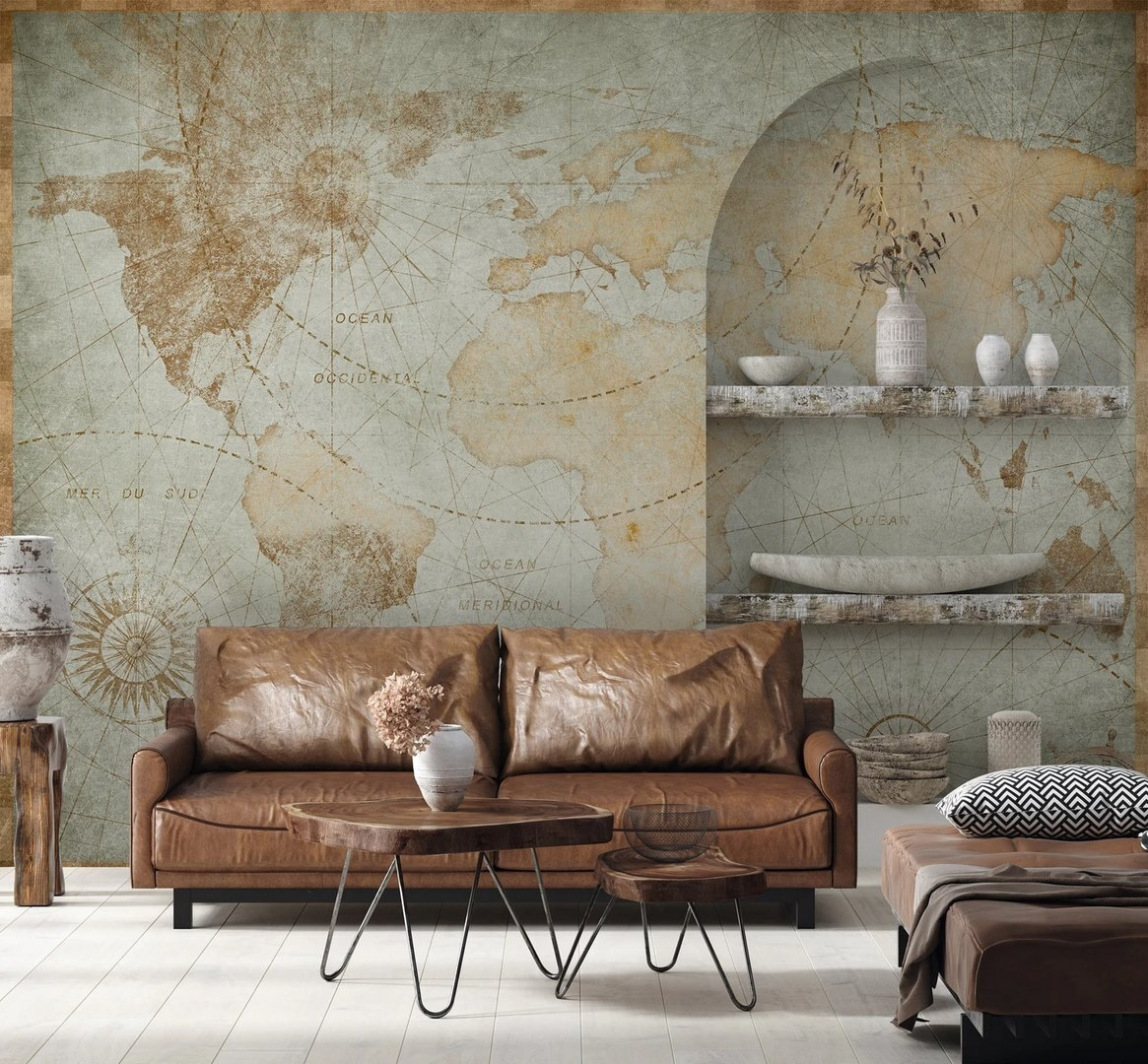 Wall Mural Photo Wallpaper Ancient map Nr. u71325 | Uwalls