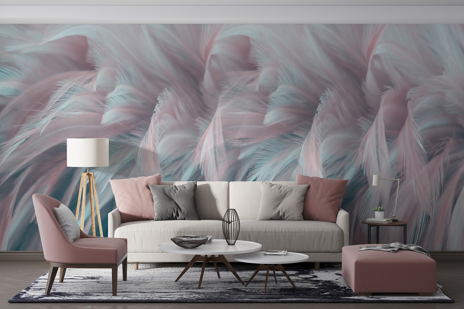 Wall mural Colorful feathers | Uwalls.com