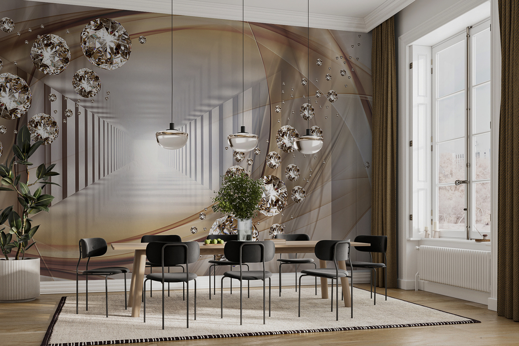 Wall mural Rhinestone tunnel | Uwalls.com