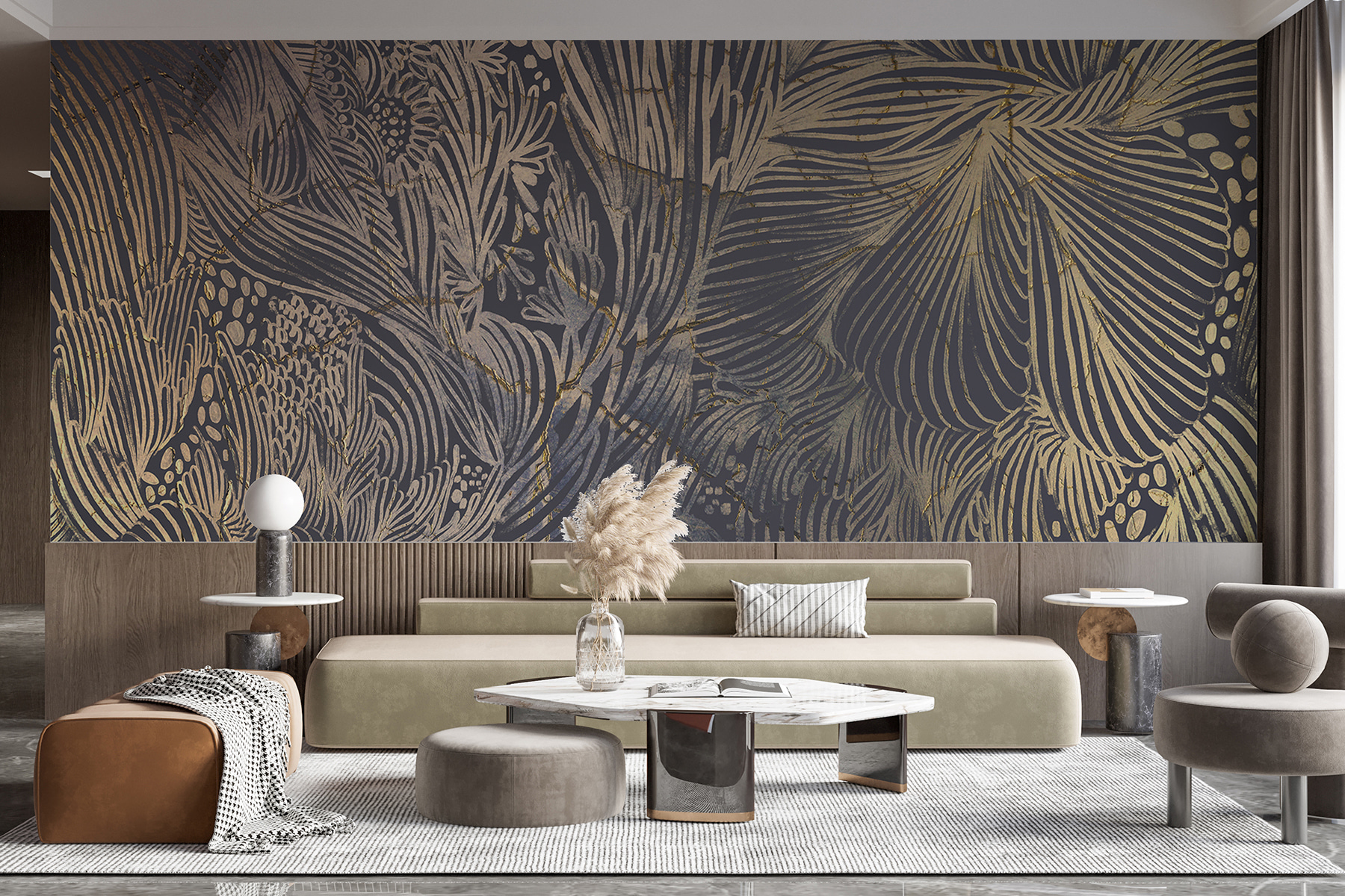 Wall Mural Photo Wallpaper Abstract textured luxury print with ...