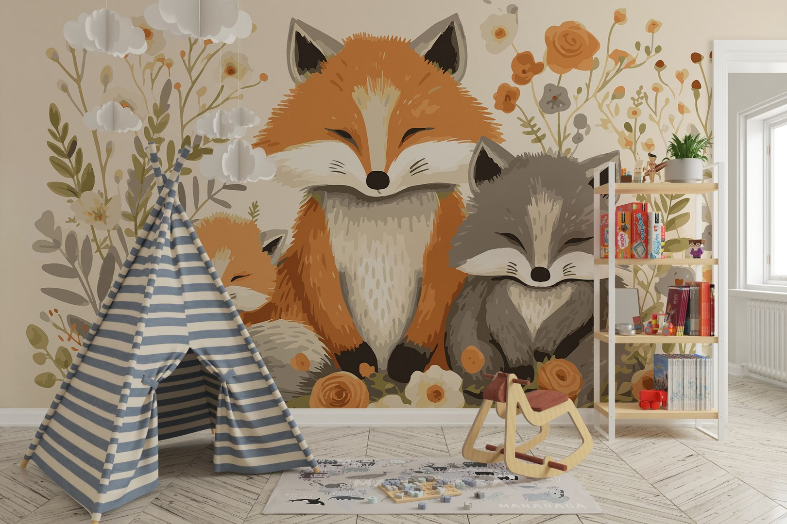 Wall Mural Peel and Stick Wallpaper Forest friends Nr. w01989 | Uwalls