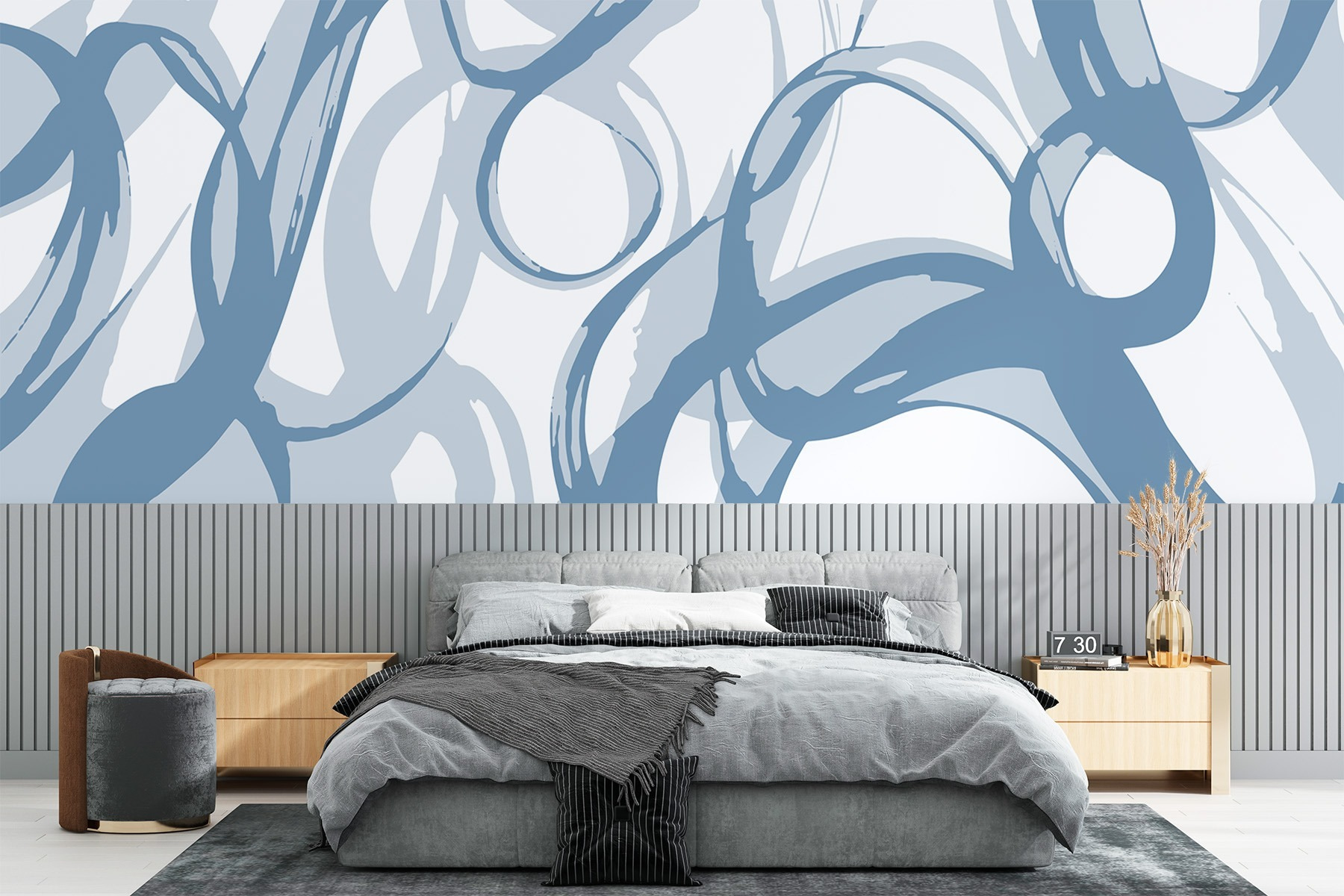 Wall Mural Photo Wallpaper Abstract pattern with flowing lines Nr ...