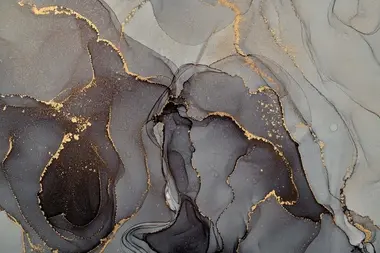 Wall mural Graphite marble in gold | Uwalls.com