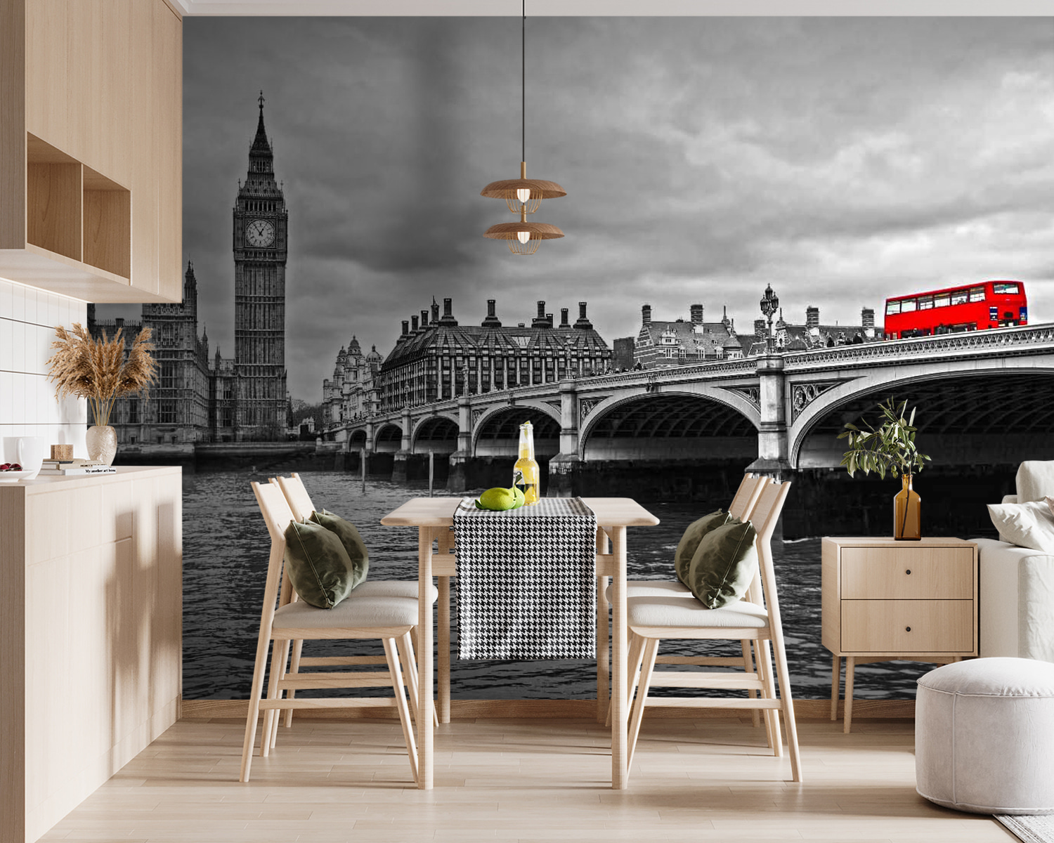 Wall Mural Photo Wallpaper London, gray and red Nr. u53383 | Uwalls