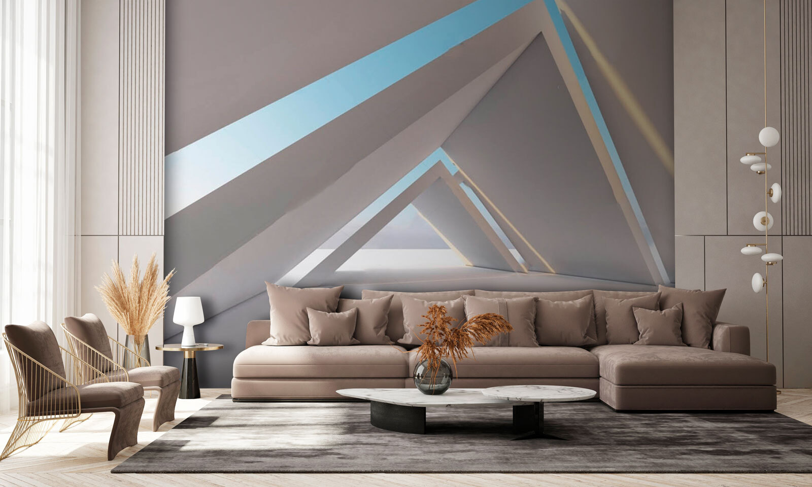 Wall mural Triangular tunnel | Uwalls.com