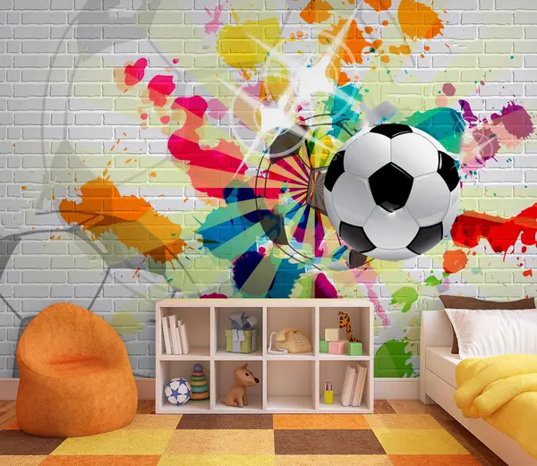 Wall Mural Photo Wallpaper Football is a colorful sport Nr. u72798 | Uwalls