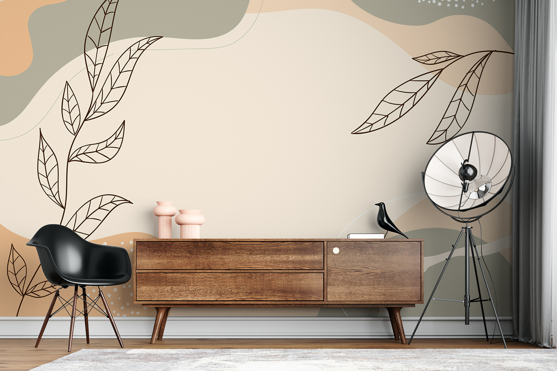 Wall Mural Peel and Stick Wallpaper Boho style drawing Nr. u73825 | Uwalls