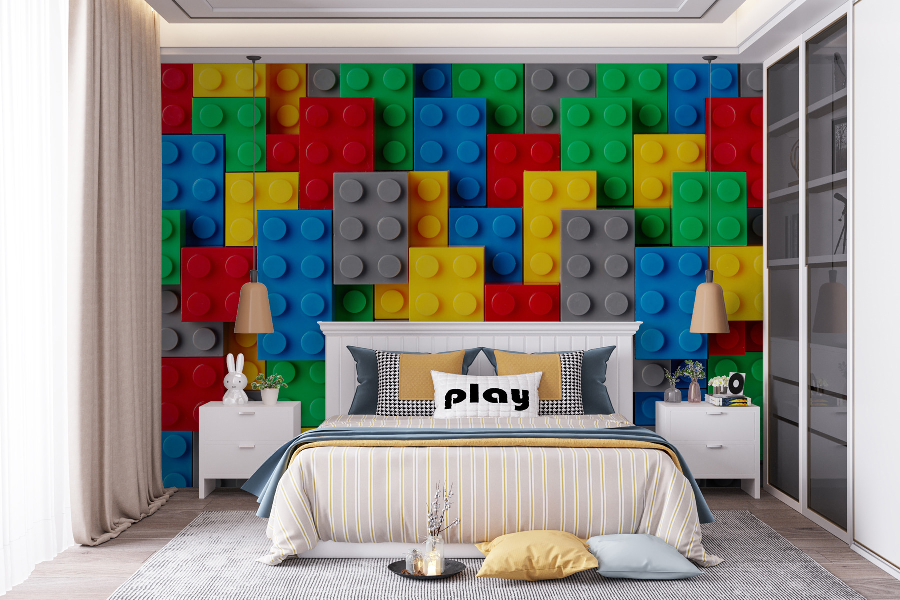 Wall Mural Photo Wallpaper "Colorful Blocks" Nr. u93567 | Uwalls