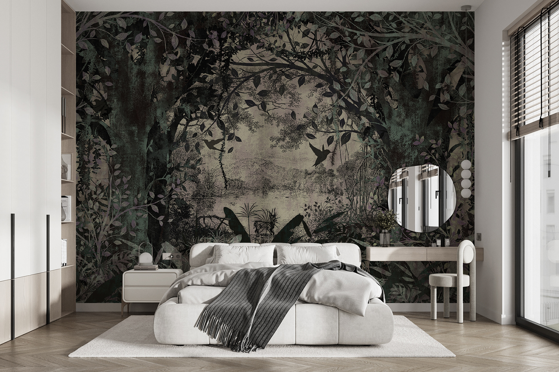 Wall Mural Photo Wallpaper Landscape in classic old style, decorated ...