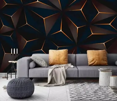 Wall Mural Photo Wallpaper 3D Triangle, symmetry and pattern Nr. u28626 ...