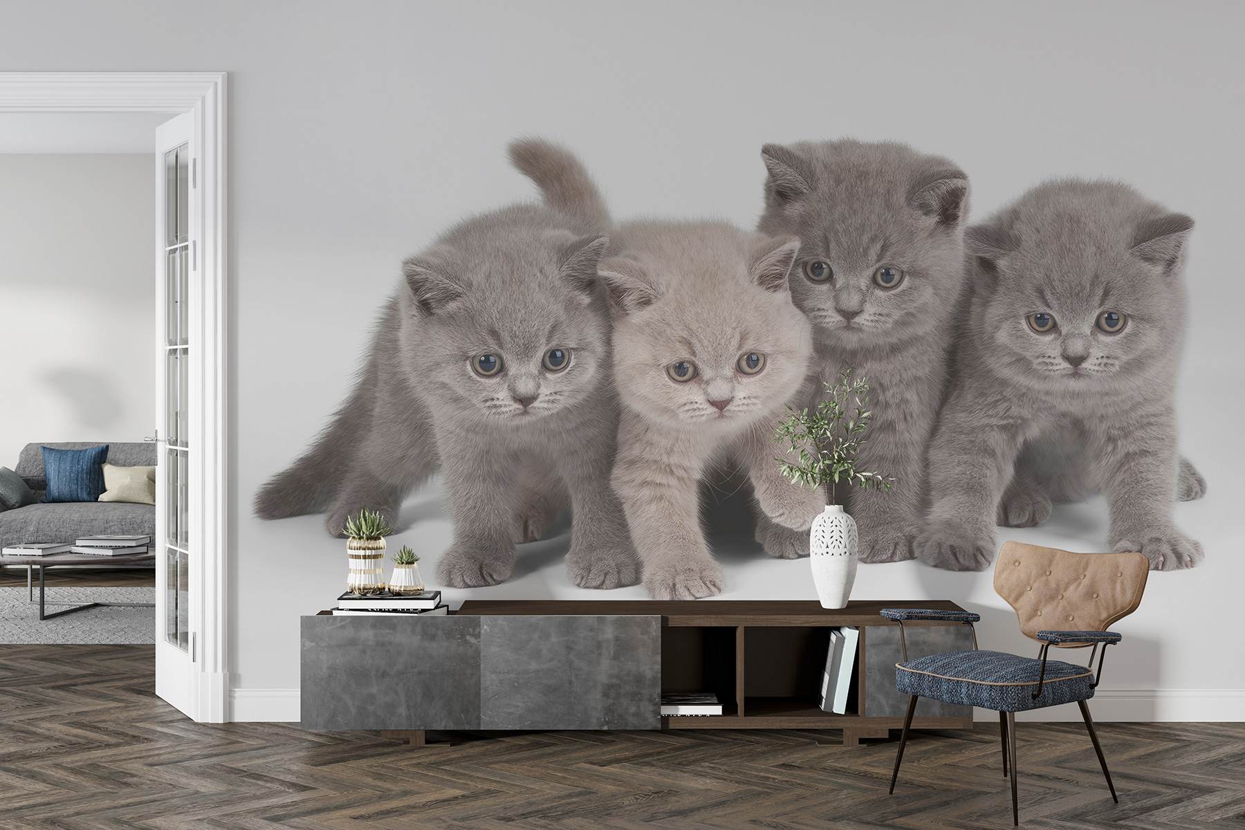 Wall Mural Photo Wallpaper Eye, cat and carnivore Nr. u55076 | Uwalls
