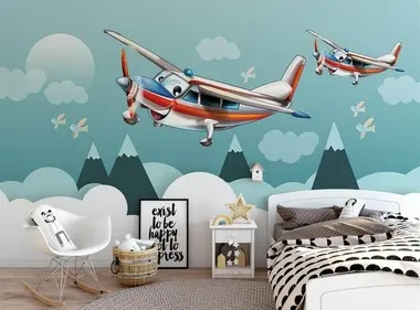 Wall mural Aircraft, vehicle e airplane | Uwalls.com