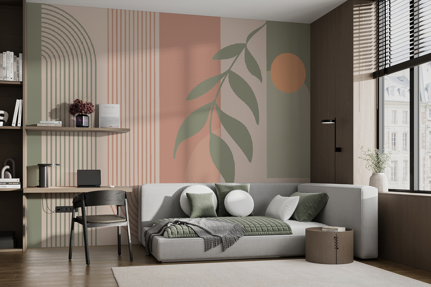 Wall Mural Photo Wallpaper Arches and decorative elements in boho style ...