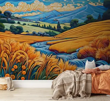 Wall mural Autumn field | Uwalls.com