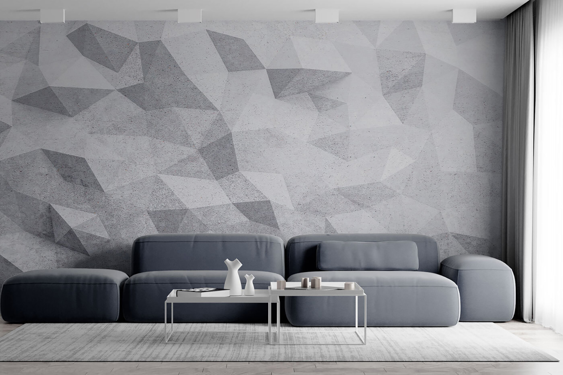 Wall Mural Photo Wallpaper Abstract 3D polygons grunge loft Nr. u97336 ...