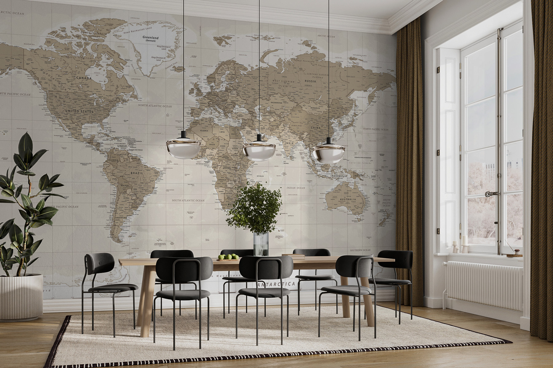 Wall Mural Photo Wallpaper Vintage world map loft Nr. u97342 | Uwalls