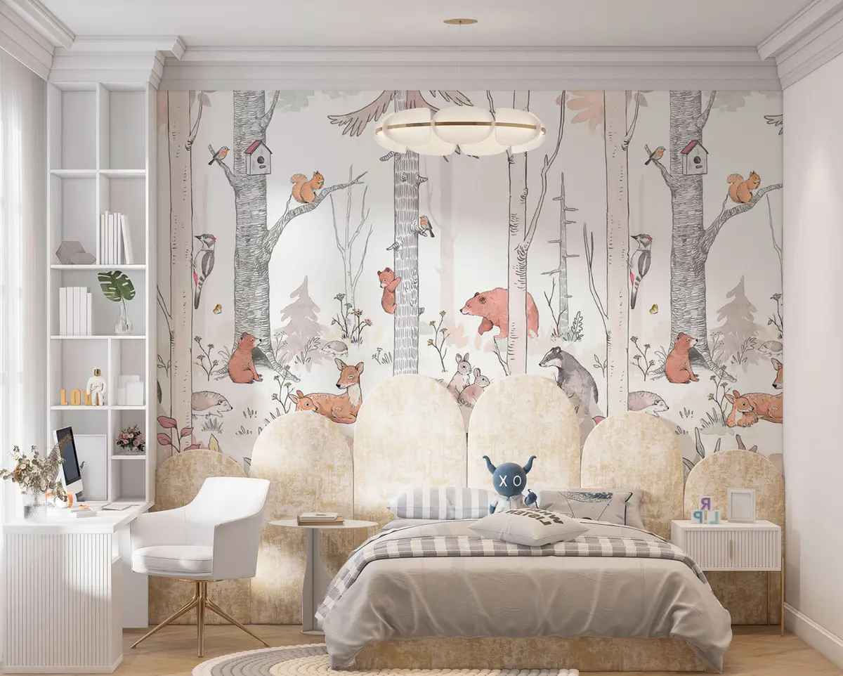Wall Mural Photo Wallpaper Forest friends, funny animals Nr. u96850 ...
