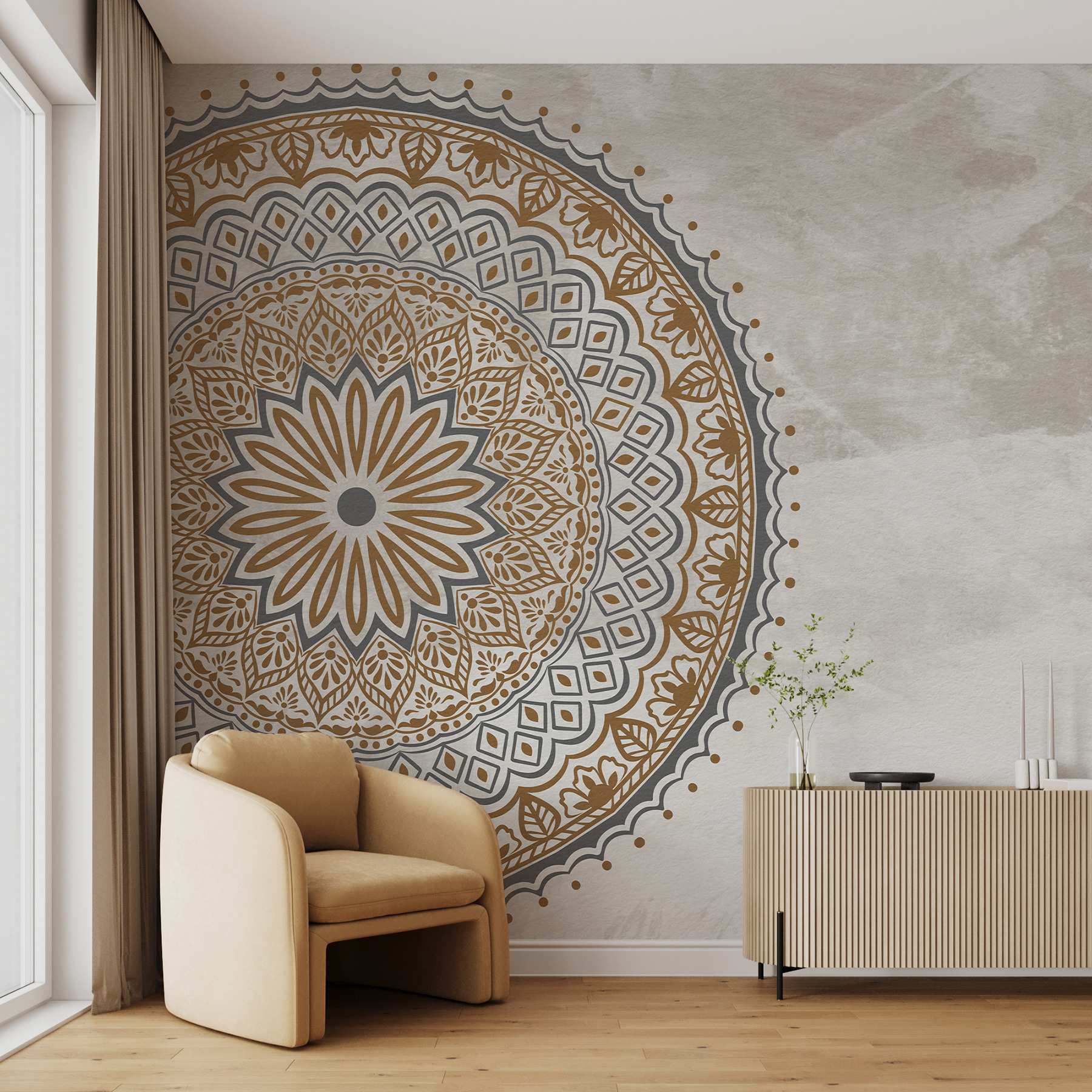 Wall Mural Photo Wallpaper Autumn symphony of the mandala Nr. u98495v1 ...
