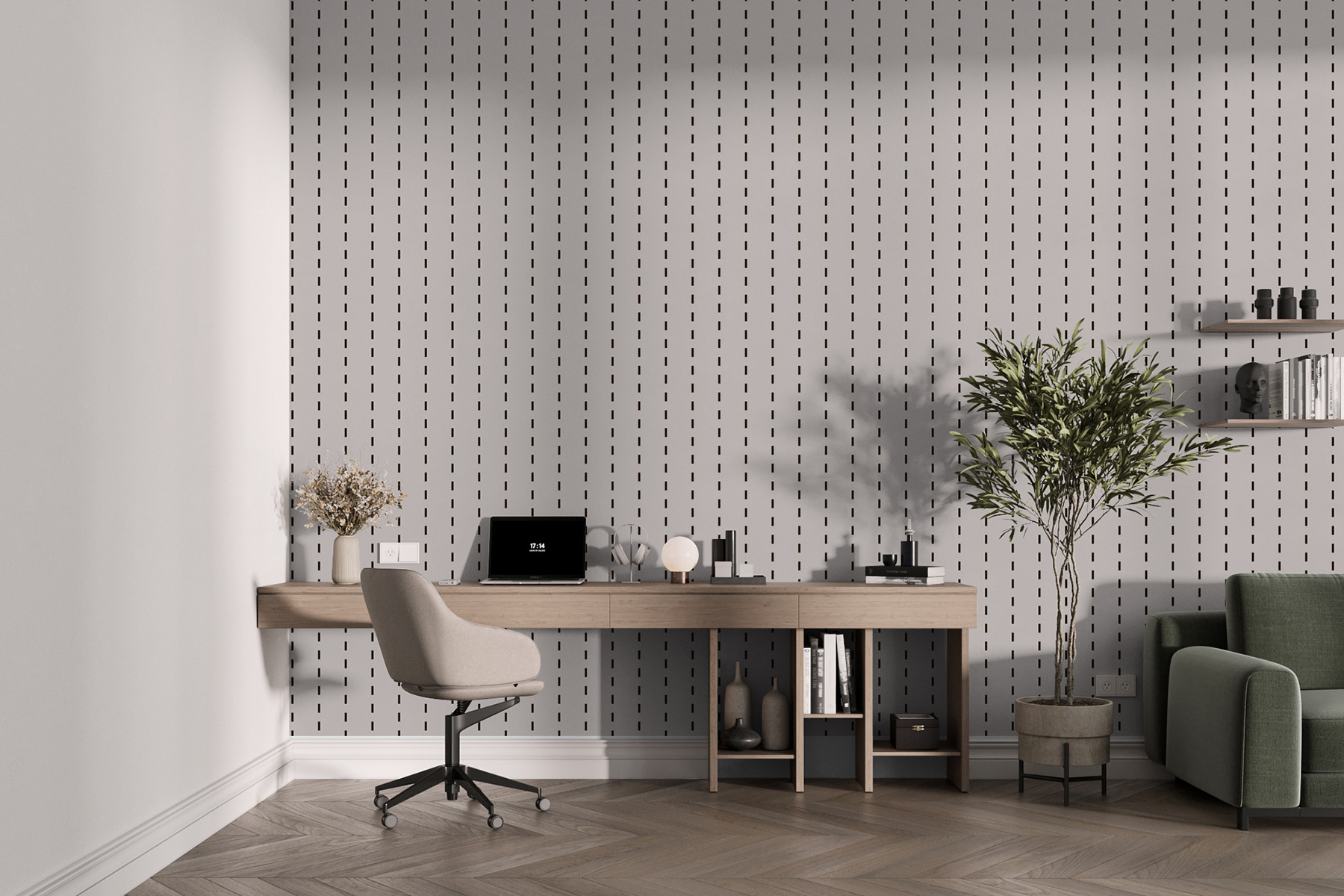Wall Mural Photo Wallpaper Linear wallpaper minimalism Scandinavian ...