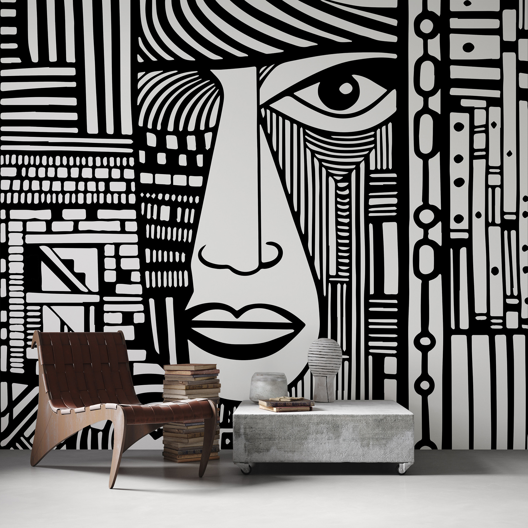 Wall Mural Photo Wallpaper Abstract face Nr. u98713 | Uwalls