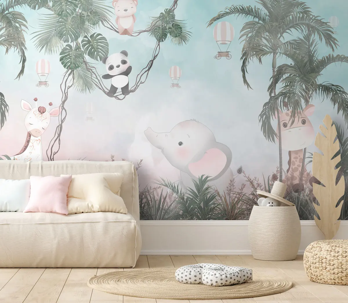 Wall Mural Photo Wallpaper Cute animals for a child's room Nr. u98167 ...