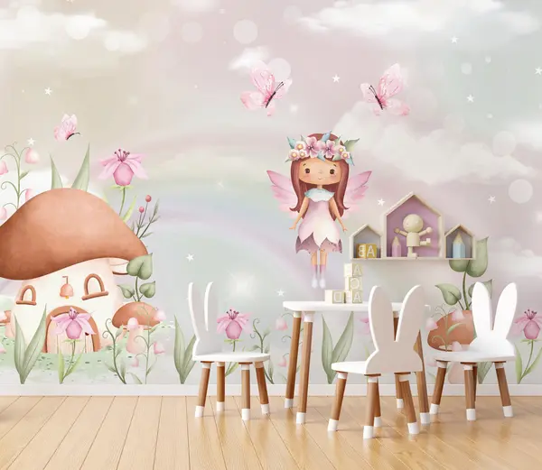 Wall Mural Photo Wallpaper A fairy world with fairies Nr. u98735 | Uwalls